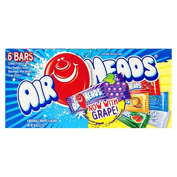 AirHeads Pack de 6 barres - 93,6 Gr | My Candy Shop